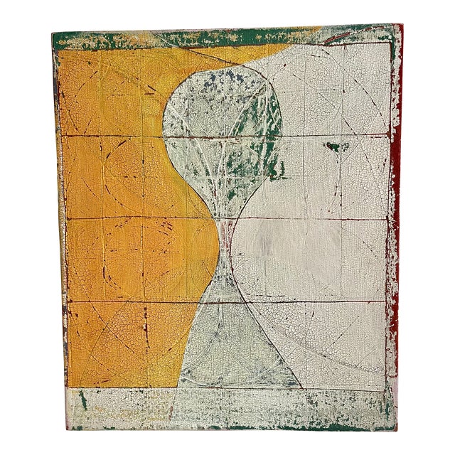 2001 Katie Hawkinson Modern Abstract Tempera Painting | Chairish