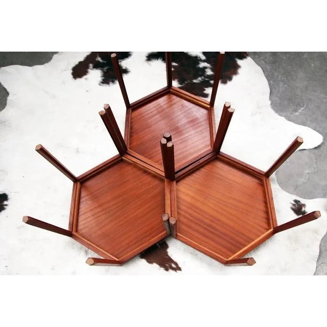1960s Hans Andersen Artex Teak Stacking Hexagonal Tables - Set of 3 ...