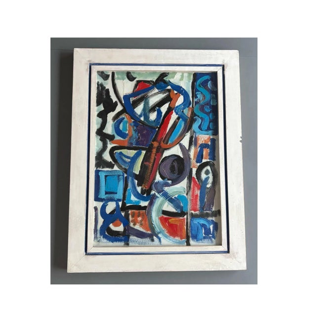 Abstract Composition, 1950s, Oil Painting, Framed | Chairish
