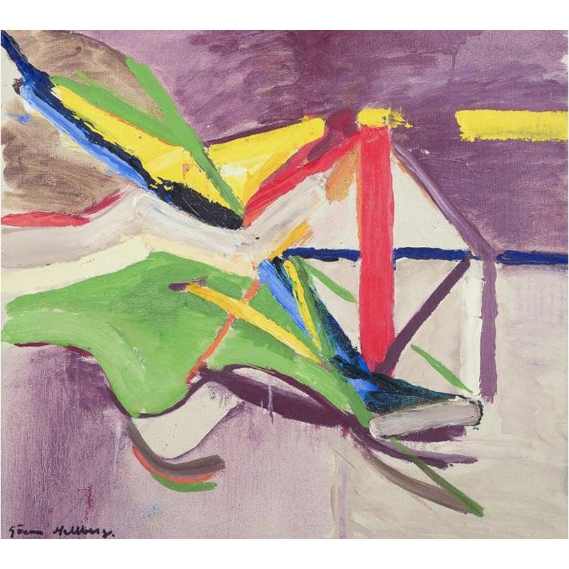 Göran Hellberg, Abstract Composition, 1970s, Oil on Canvas | Chairish