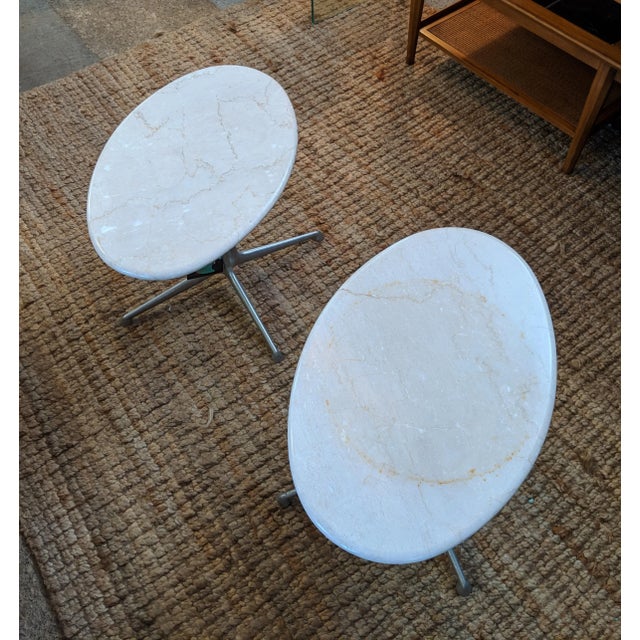 Alexander Girard for Herman Miller Marble Side Tables With La Fonda ...