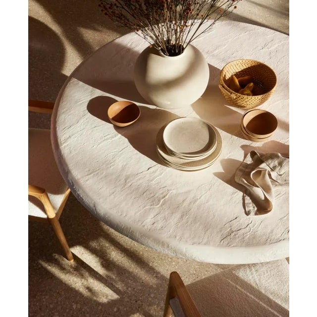 Grano Dining Table, Plaster Molded Concrete | Chairish