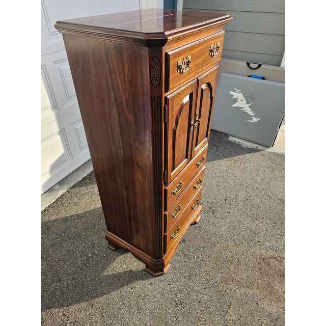 1980s Ethan Allen Narrow Cherry Lingerie Chest | Chairish