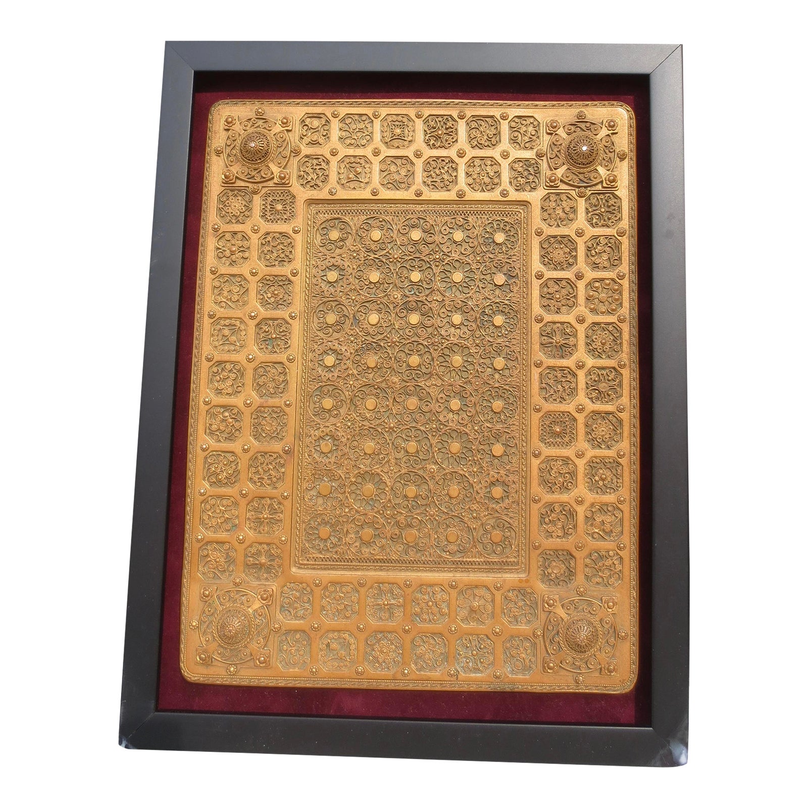 Ornamental Metal Book Cover | Chairish