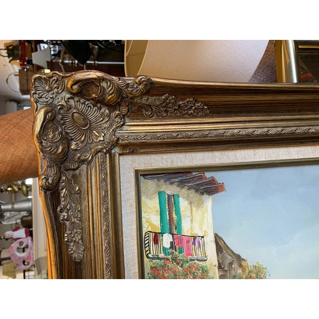 Vintage Original Luigi Sandini Italian Scene Oil Painting, Framed ...