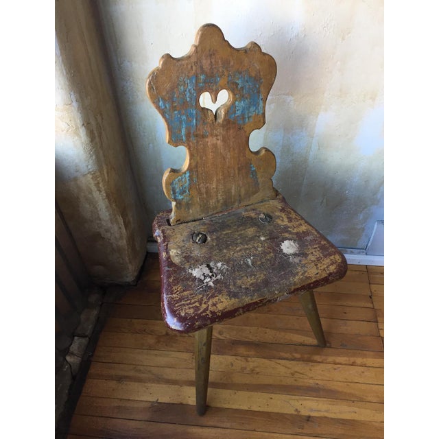 Small Painted Tyrolean Chair | Chairish