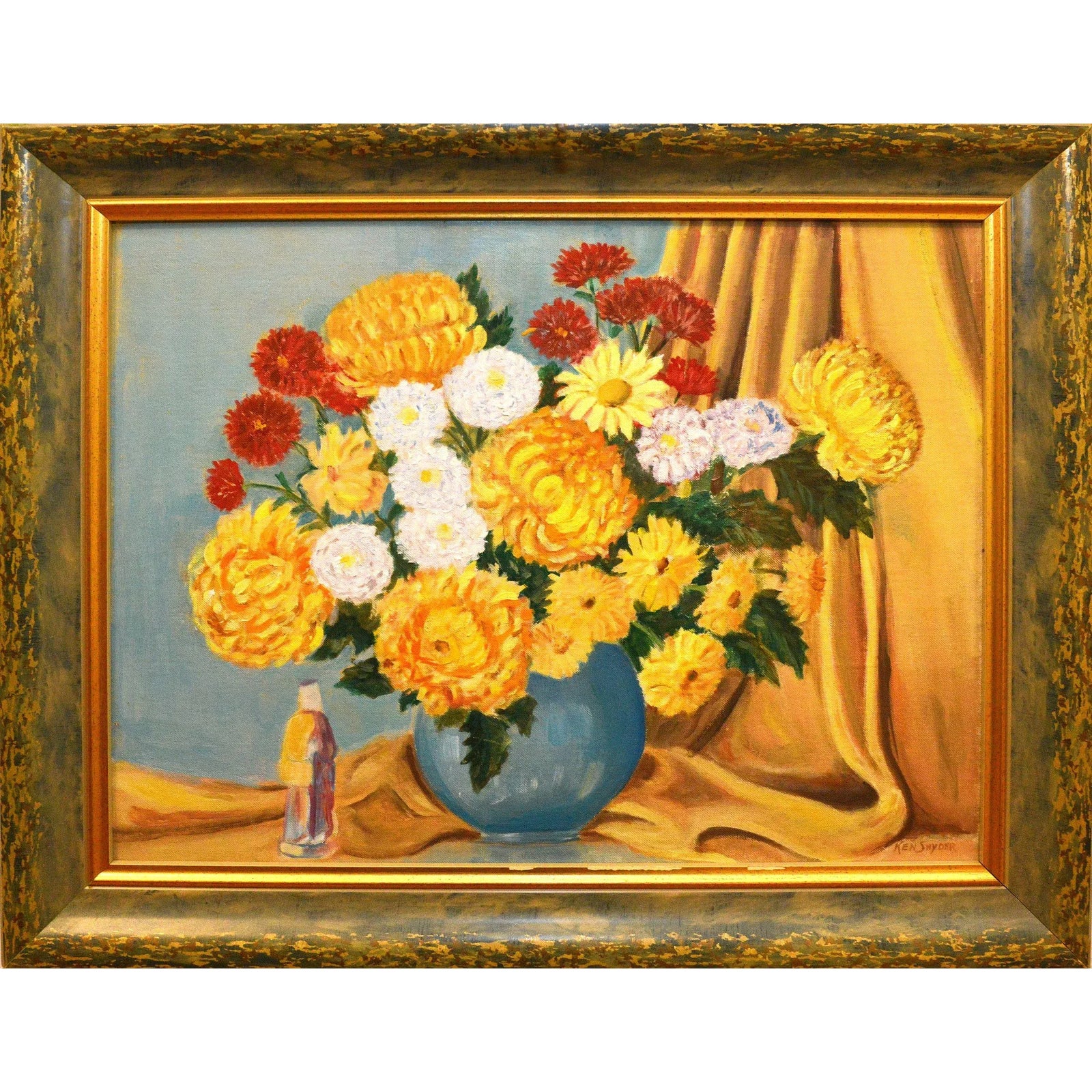 1970s Oil Painting on Board by Ken Snyder, Framed | Chairish