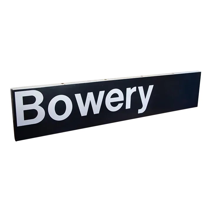 1990s New York City Subway 'Bowery' Station Sign | Chairish