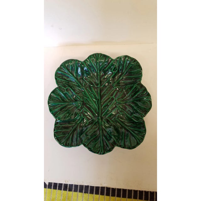 Jan Pugh Majolica Cabbage Serving Dish | Chairish