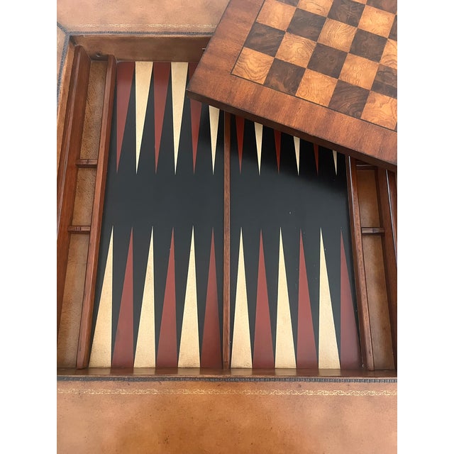 Vintage Chinoiserie Ethan Allen Faux Bamboo Game Table With ...