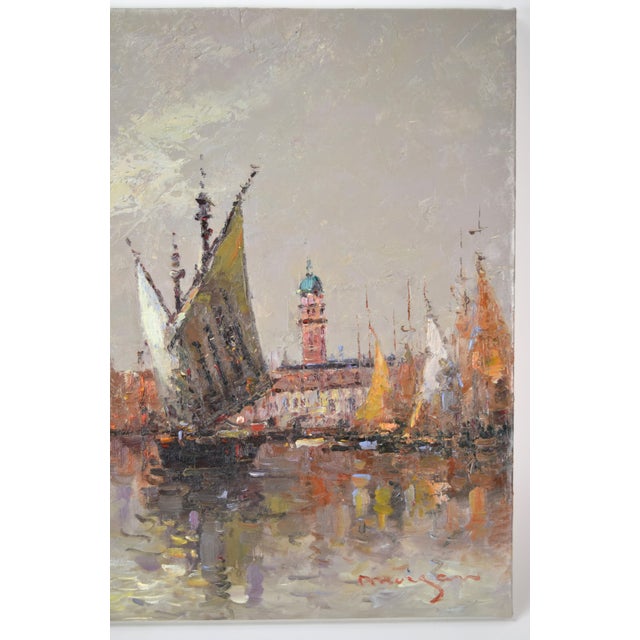 1990s Venetian Lagoon With St. Marks Morgan Impressionist Inspired ...