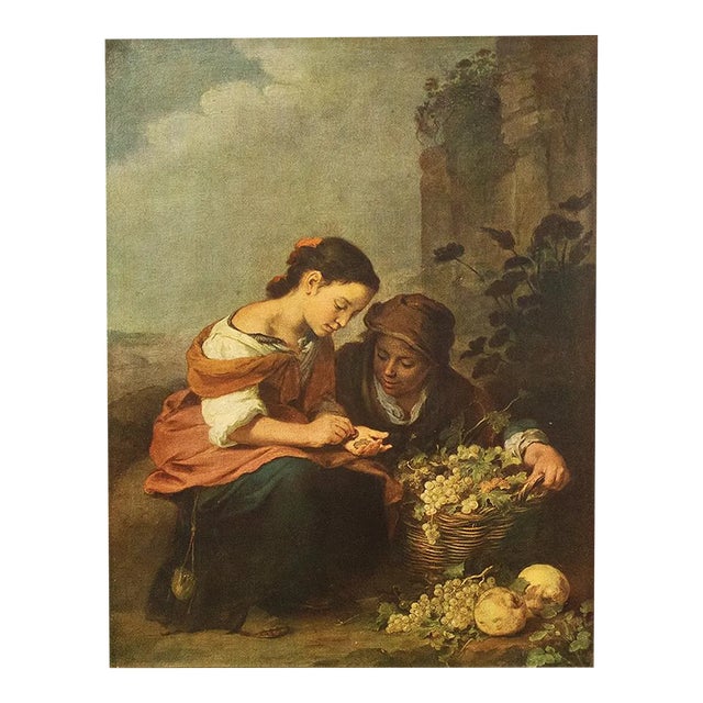 1900s After Bartolomé Esteban Murillo, "The Little Fruit-Seller" Antique Full-Color Print | Chairish