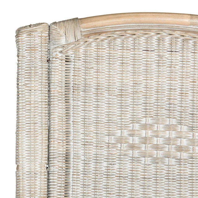 Jessica Wicker Rocking Chair in Antique Grey | Chairish