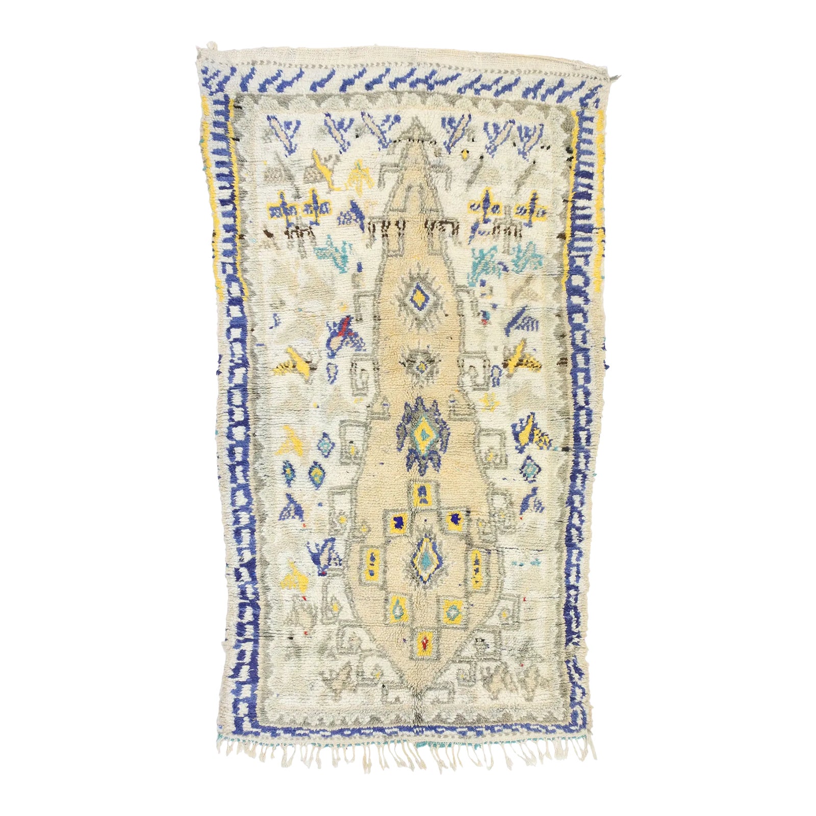 Vintage Moroccan Azilal Rug - 03'06 x 06'02 | Chairish