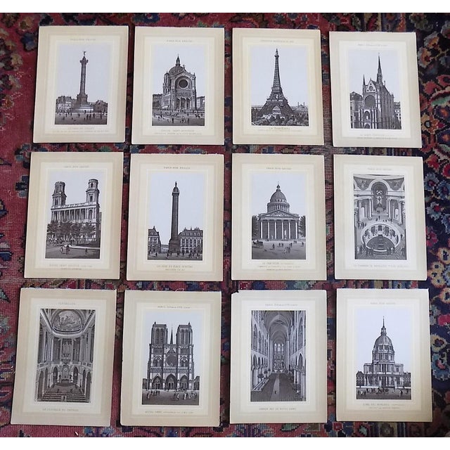 Authentic Antique 19th Century Paris Views Lithographs - Set of 12 ...