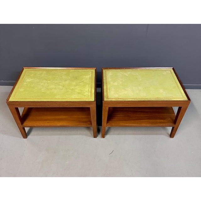 1960s Custom Made Side Tables With Leather Tops From the House of the ...