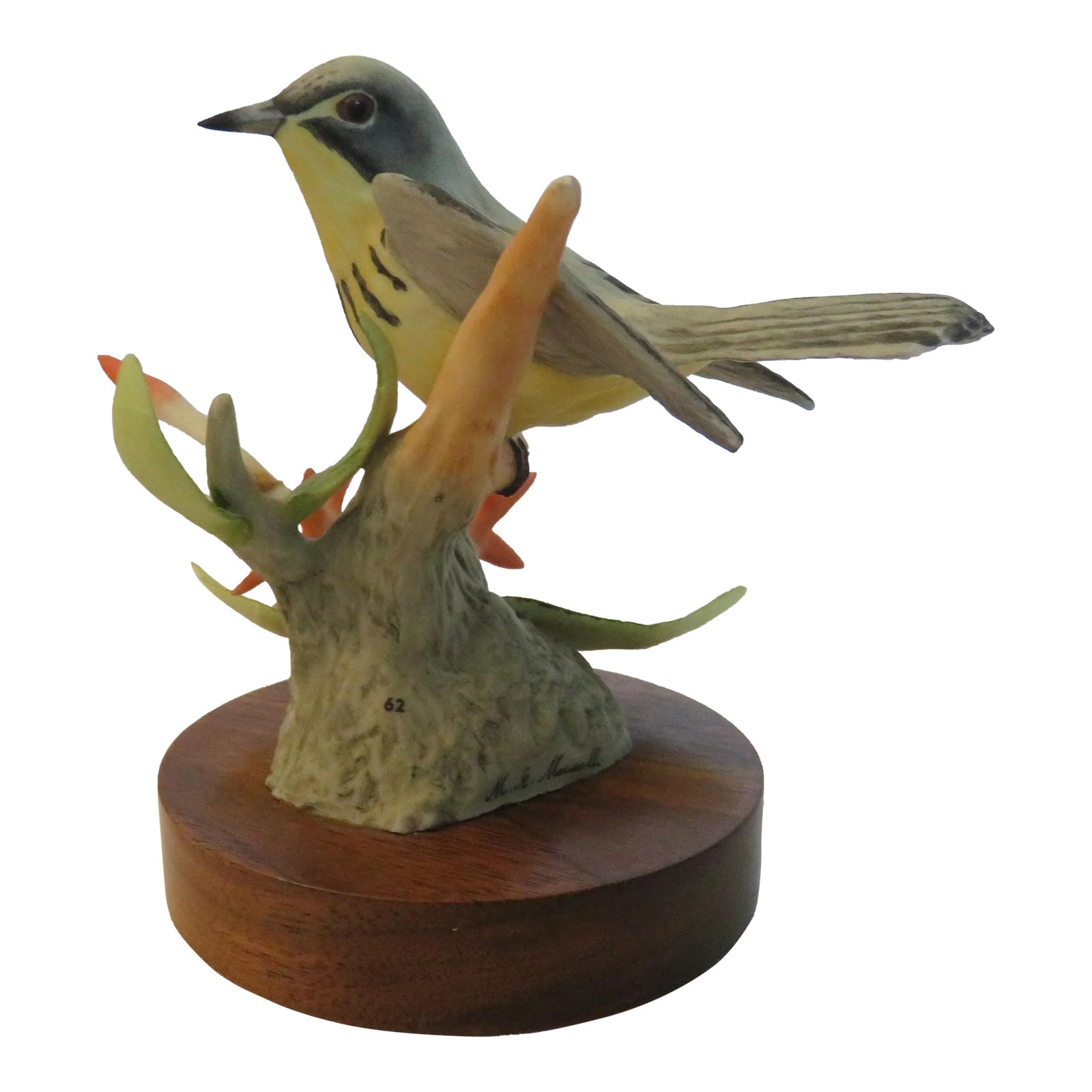 1980s Moussalli Canada Warbler Bird-Porcelain Figurine | Chairish