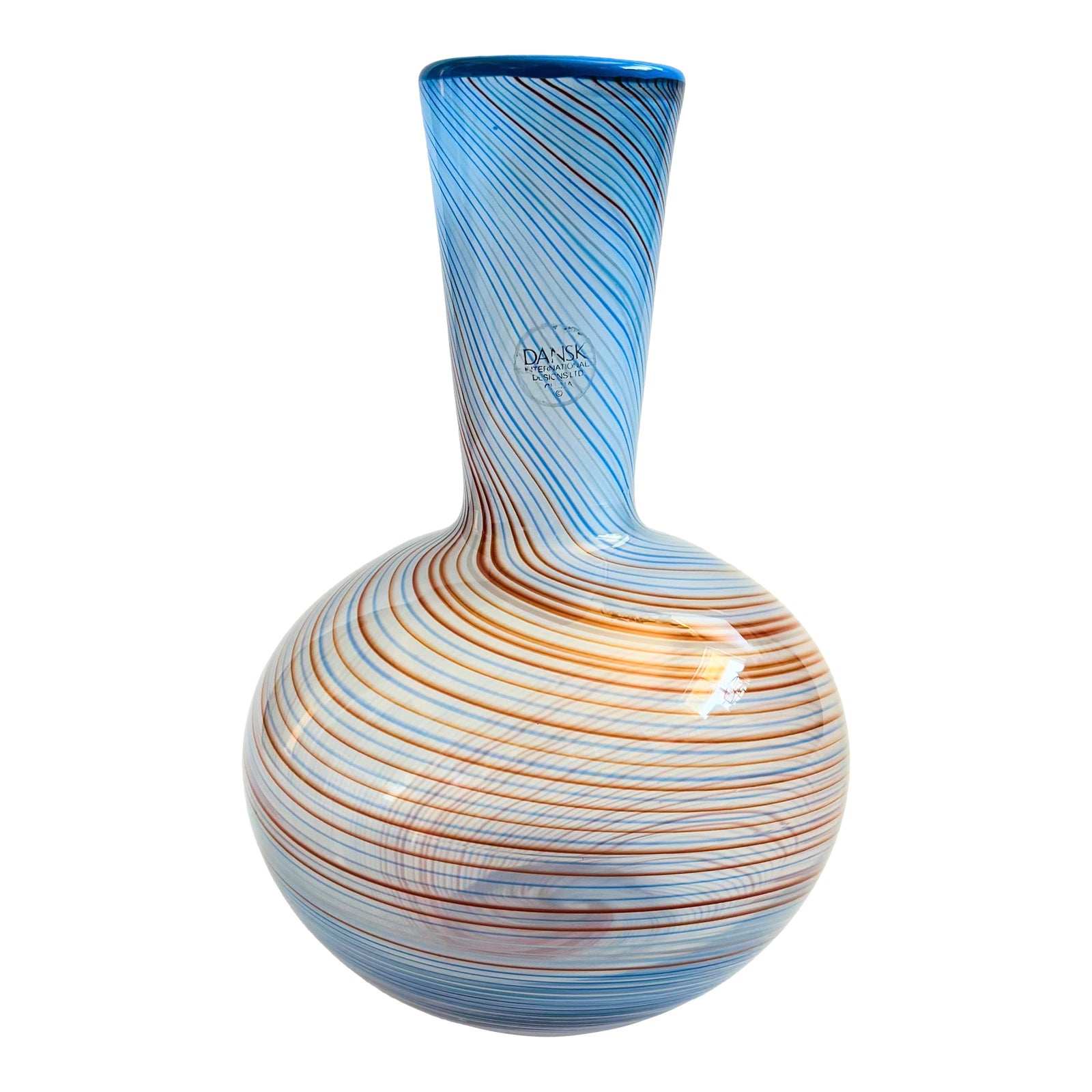 Dansk Mezza Filigrana Glass Vase | Chairish