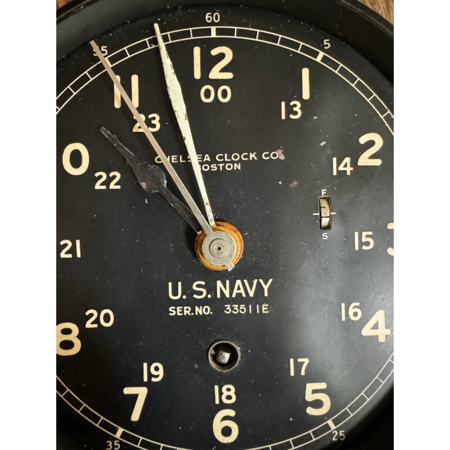 1940s Navy Chelsea Boston Co Clock | Chairish