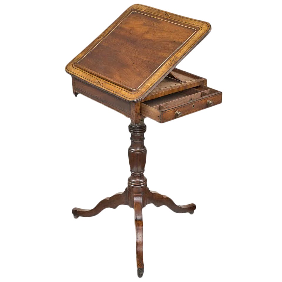 Regency Combination Reading and Writing Table | Chairish