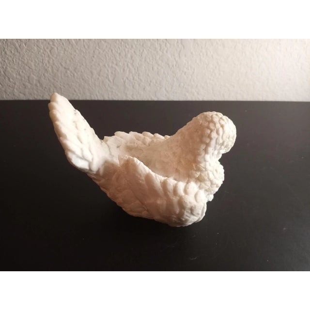 White Alabaster Bird Figurine | Chairish