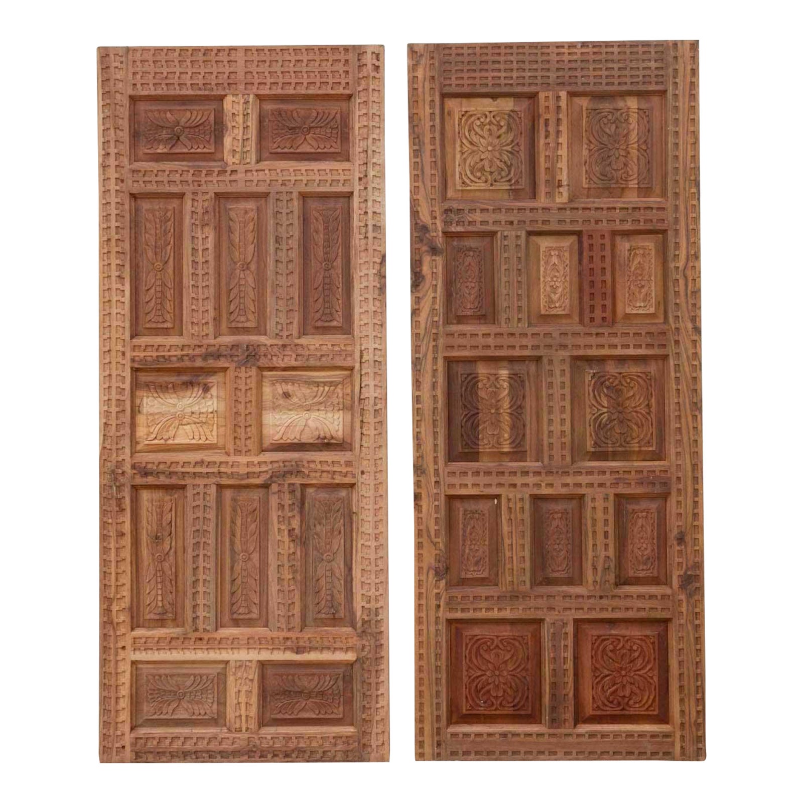 Set of 2 Spanish Colonial Carved Doors | Chairish