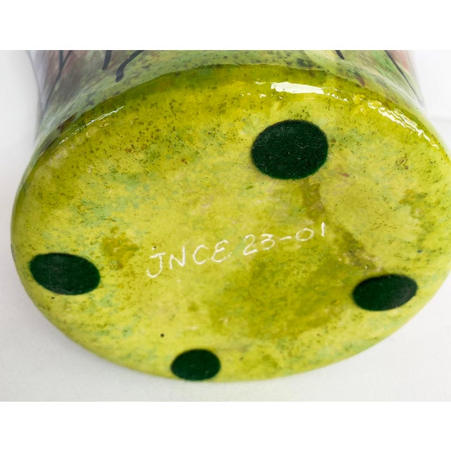 Juan Navarette Ceramic Hand-Painted Lidded Urn, Cuban American Art ...