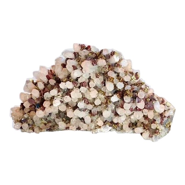 Red Hematite Quartz Pyrite Gold Chalcopyrite Crystal Cluster Display ...