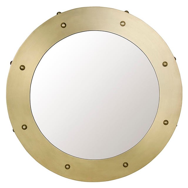 Clay Mirror, Small, Antique Brass | Chairish
