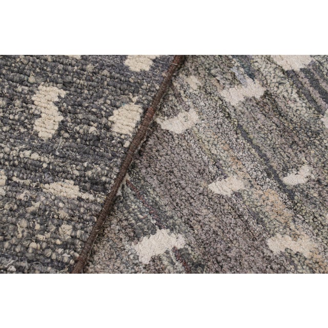 Rug & Kilim’s Moroccan Style Rug in Gray With White All-Over Geometric ...