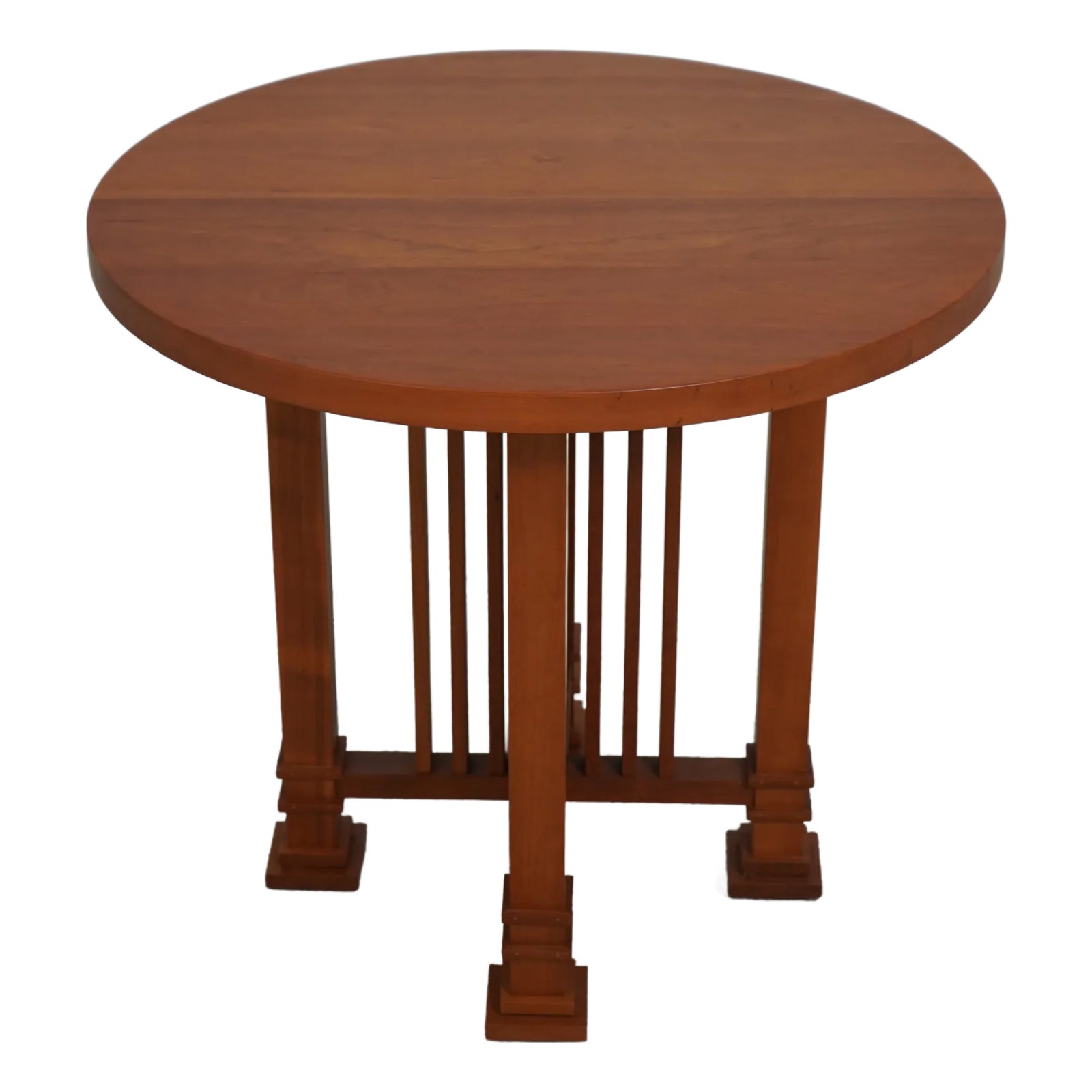 Swartzendruber Round Cherry Mission Style End Table | Chairish