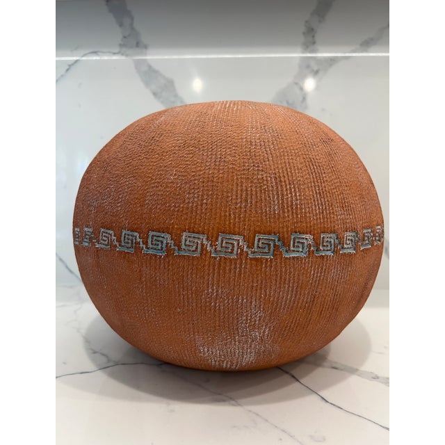 Large Jack Moulthrop Sphere-Shaped Pottery Sculpture With Pre-Columbian ...