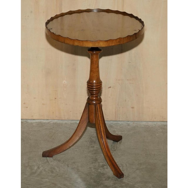 Side Table in Burr Yew Wood | Chairish
