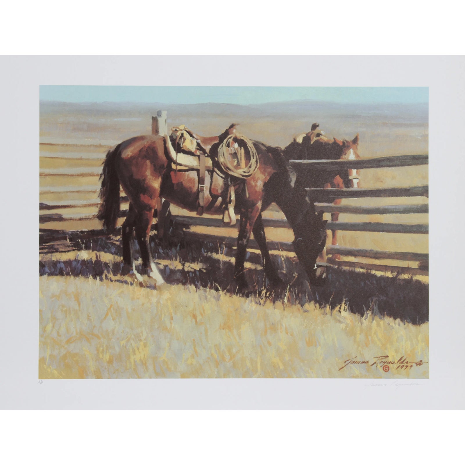 James Reynolds Vintage 'Time Out' Lithograph Print | Chairish