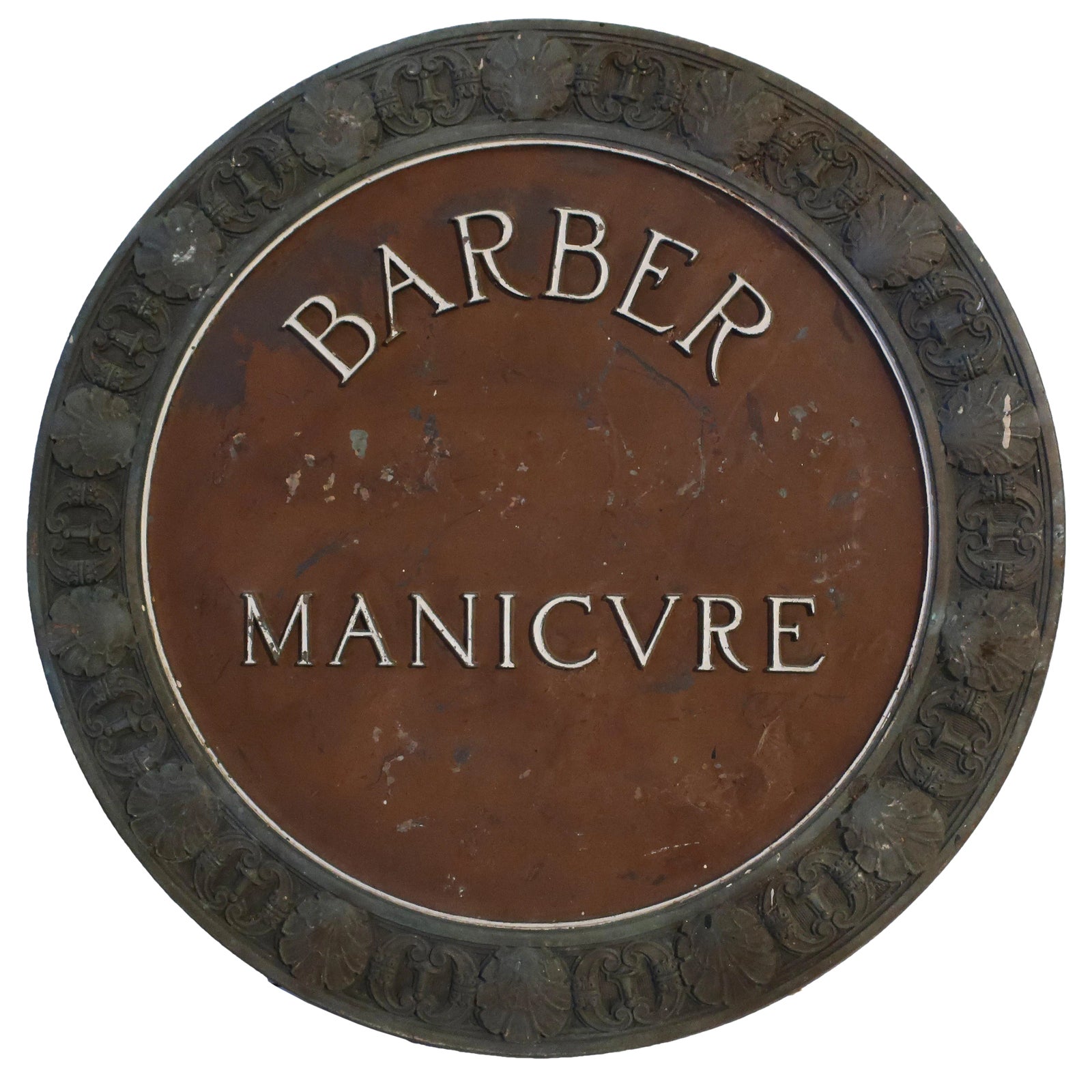 Antique Bronze Barber Sign From the St. Regis Hotel, Nyc | Chairish