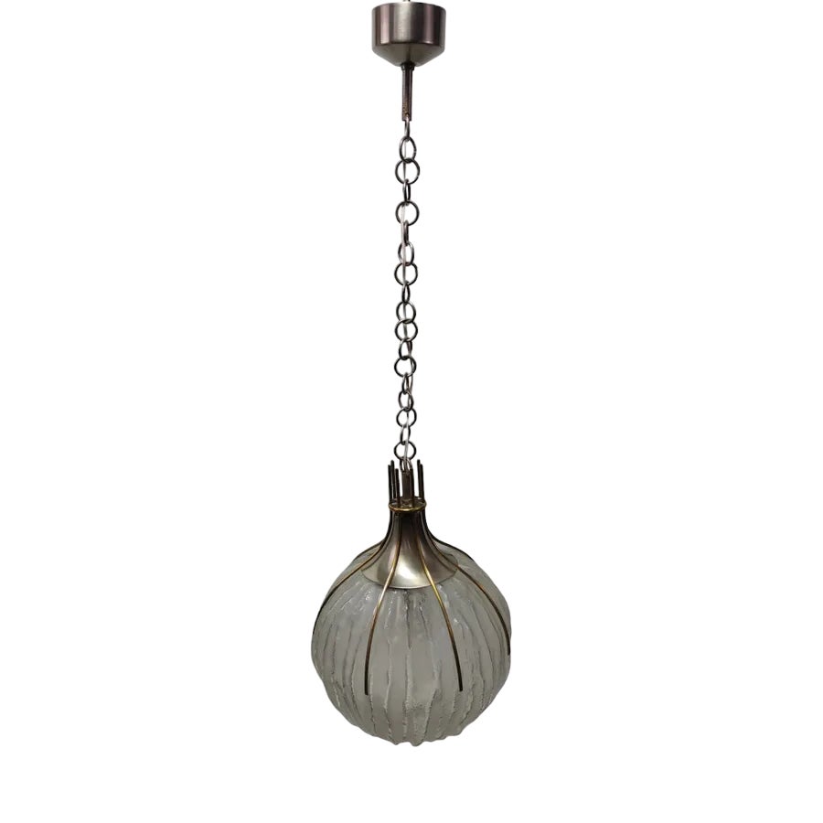 Glass Esperia Hanging Lamp by Angelo Brotto, 1950s | Chairish