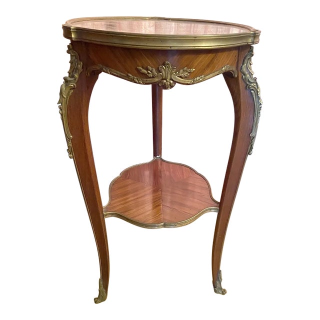 Antique Louis XVI 19th Century Side Table With Marble Top and Gilded ...
