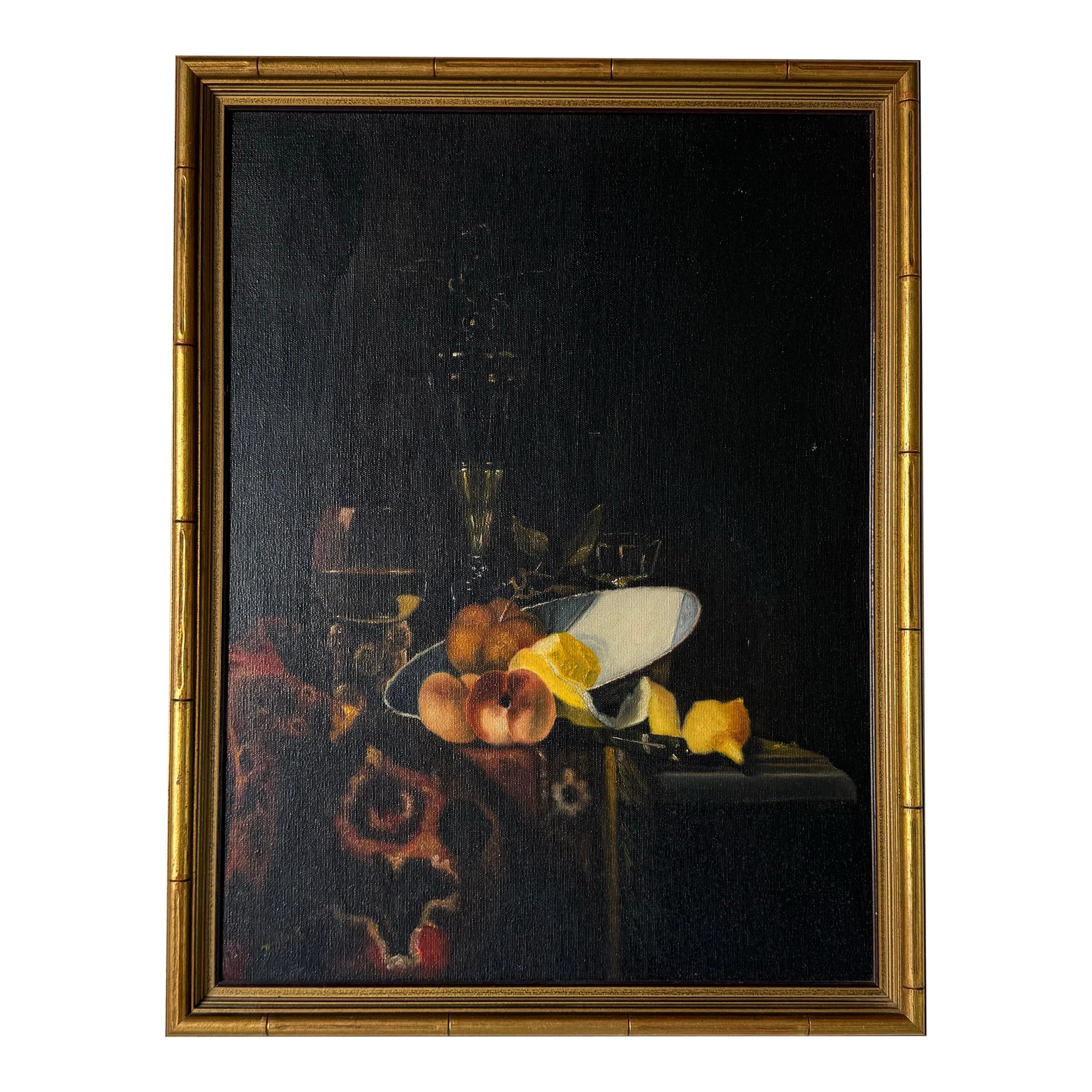 1980's Willem Kalf Reproduction Still Life Oil Painting by Paul Dallas ...