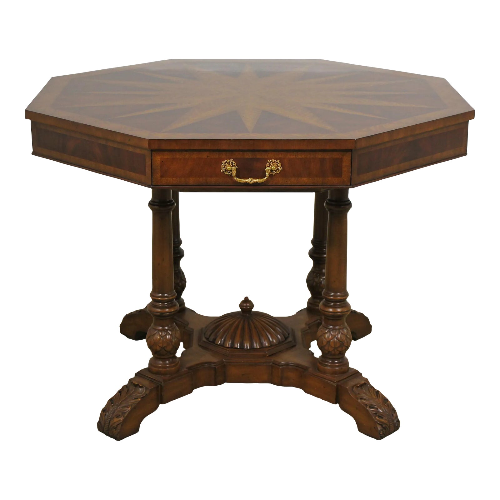 Maitland Smith Sunburst Hall Table | Chairish