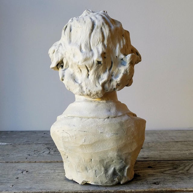 Kerry French 'Mark Twain' Kiln Fired Clay Sculpture | Chairish