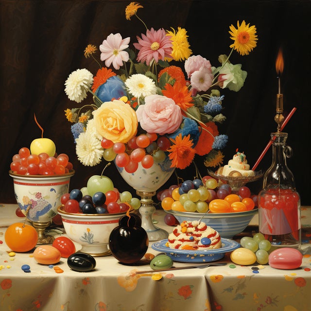 30' X 30' Framed 'Still Life' Limited Edition Print | Chairish