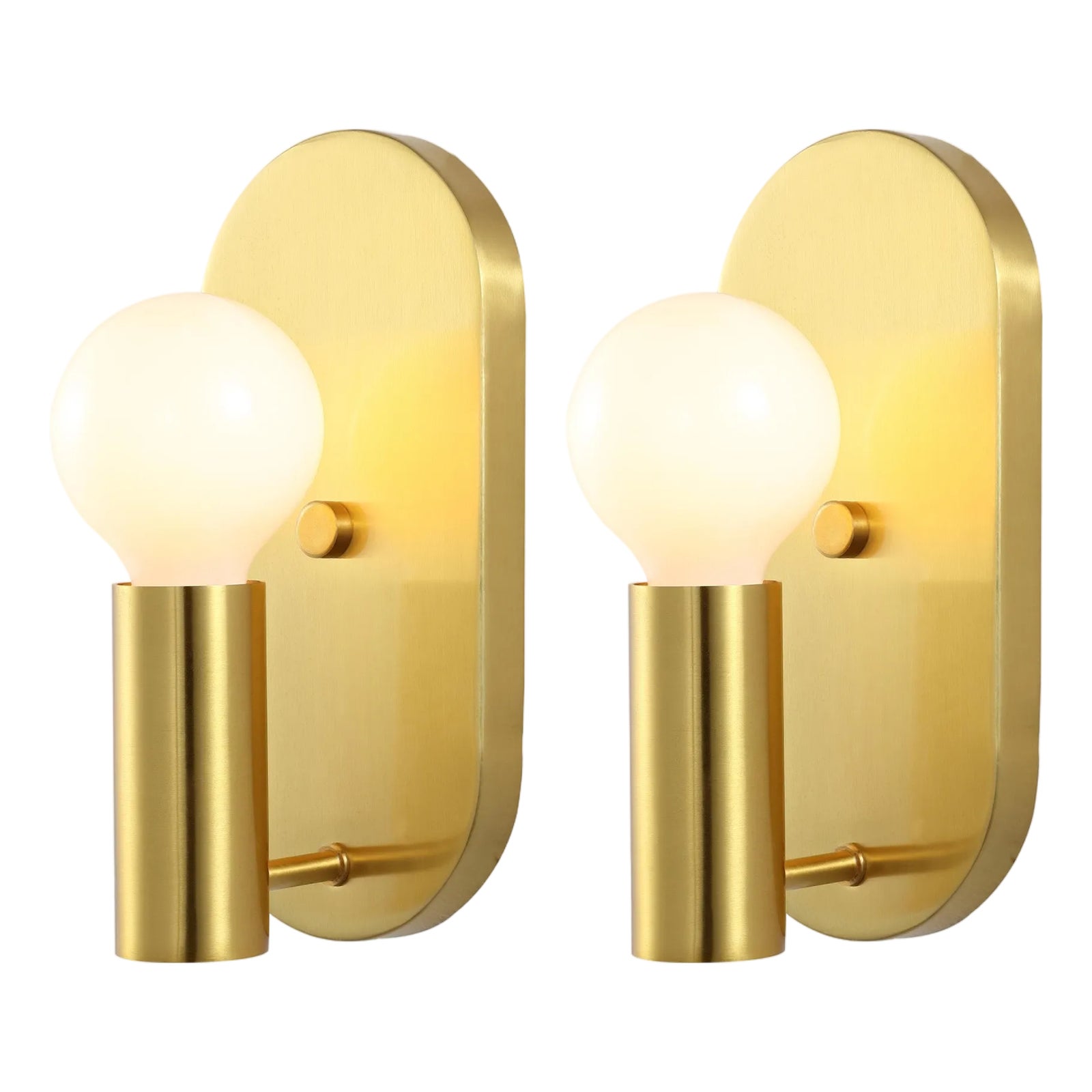 Irima 4" Wall Sconce in Brass - a Pair | Chairish