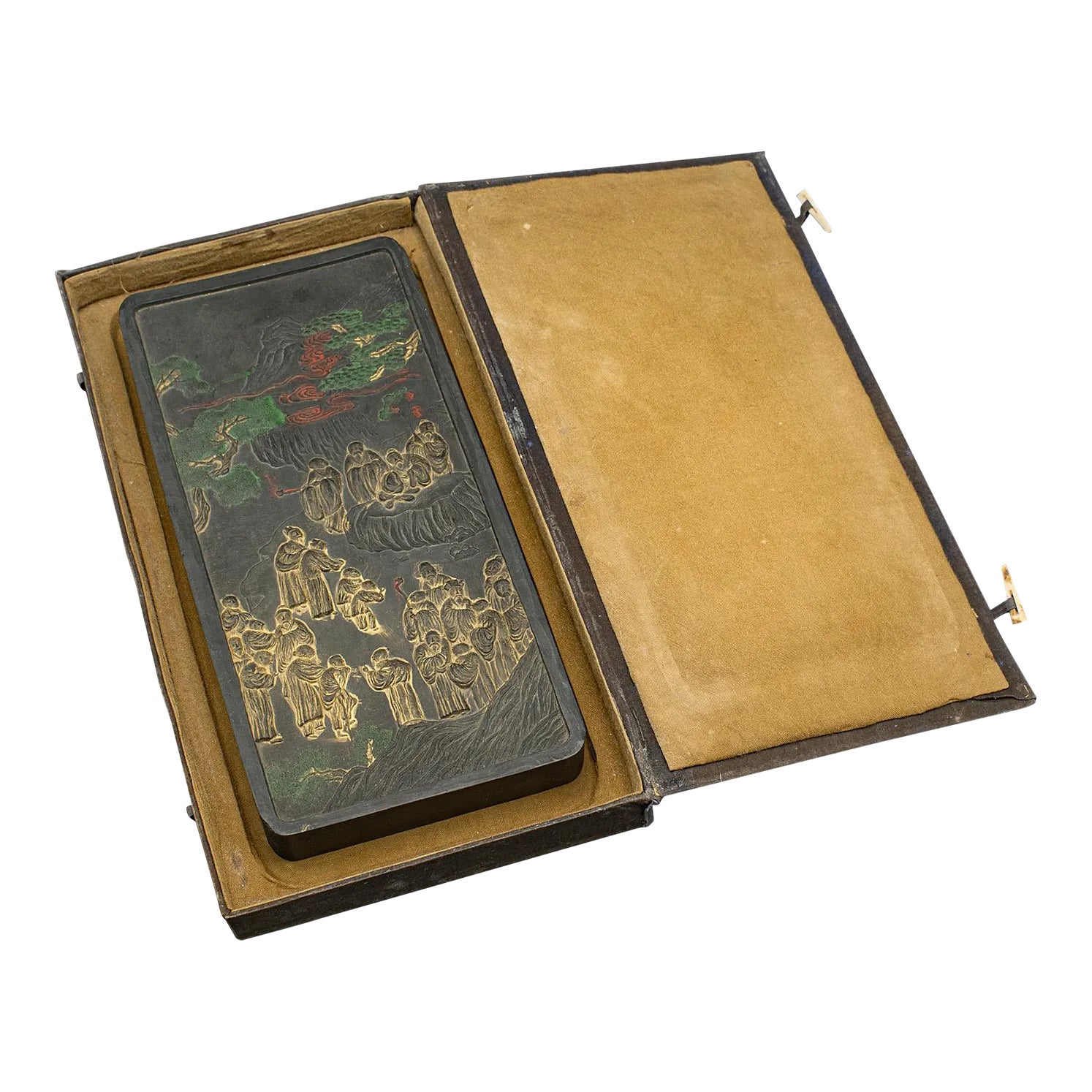 1900's Large Antique Chinese Calligraphic Ink Block | Chairish
