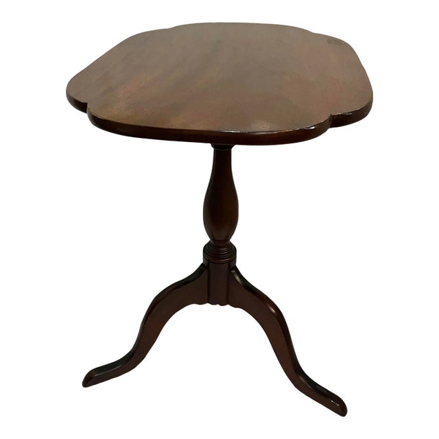 1960s Vintage Small Mahogany Tilt Top Table | Chairish