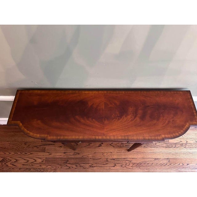 Stunning Maitland Smith Cornell Mahogany / Inlay Console Table | Chairish