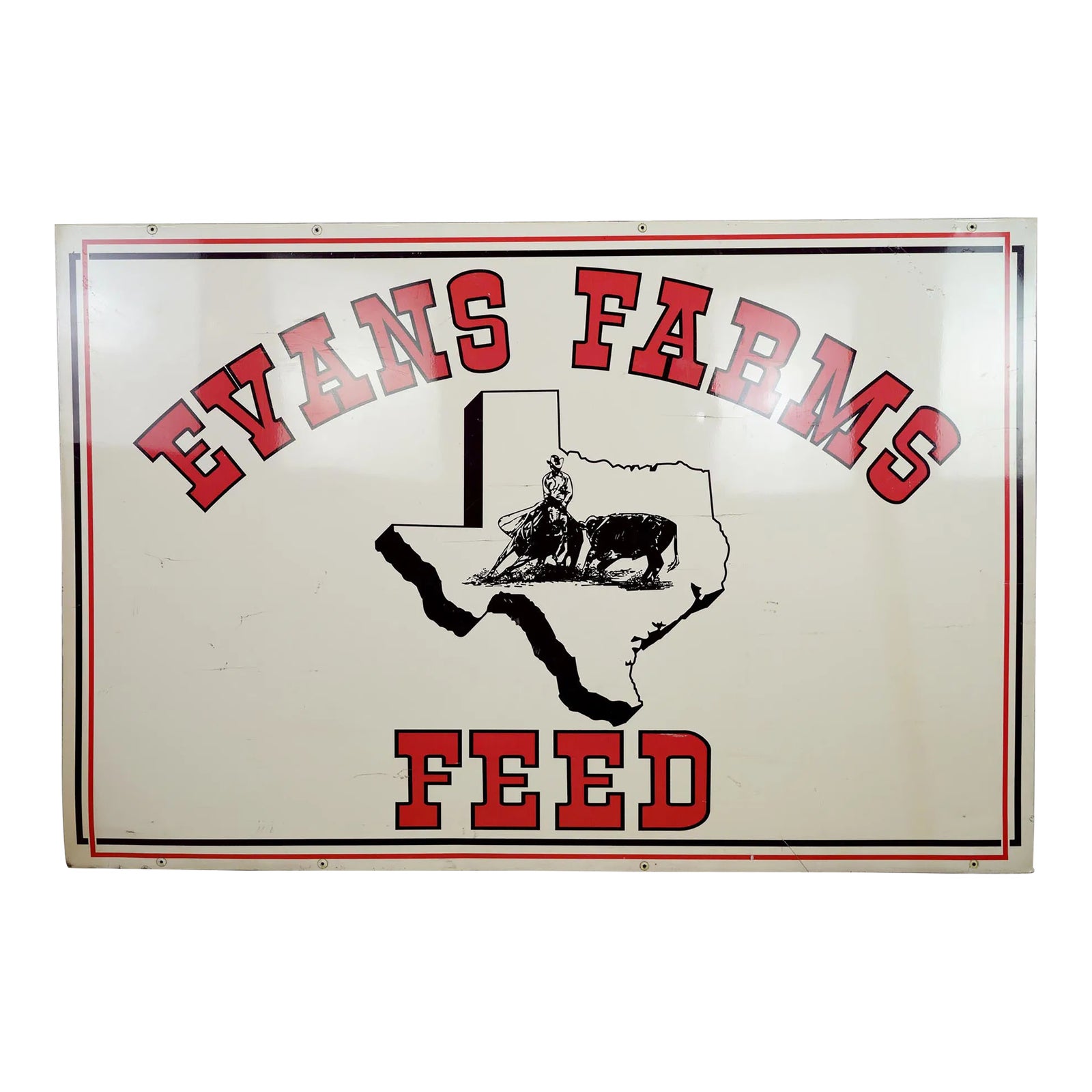 Mid 20th Century Reclaimed Texas Evans Farms Feed Aluminum ...