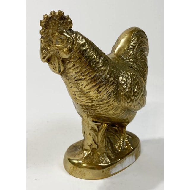 Brass Rooster Figure Chairish