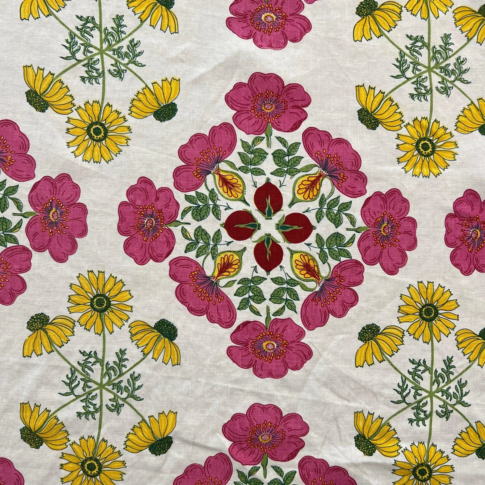 Raoul Textiles Rosa Linen Fabric- 2 3/4 Yards | Chairish