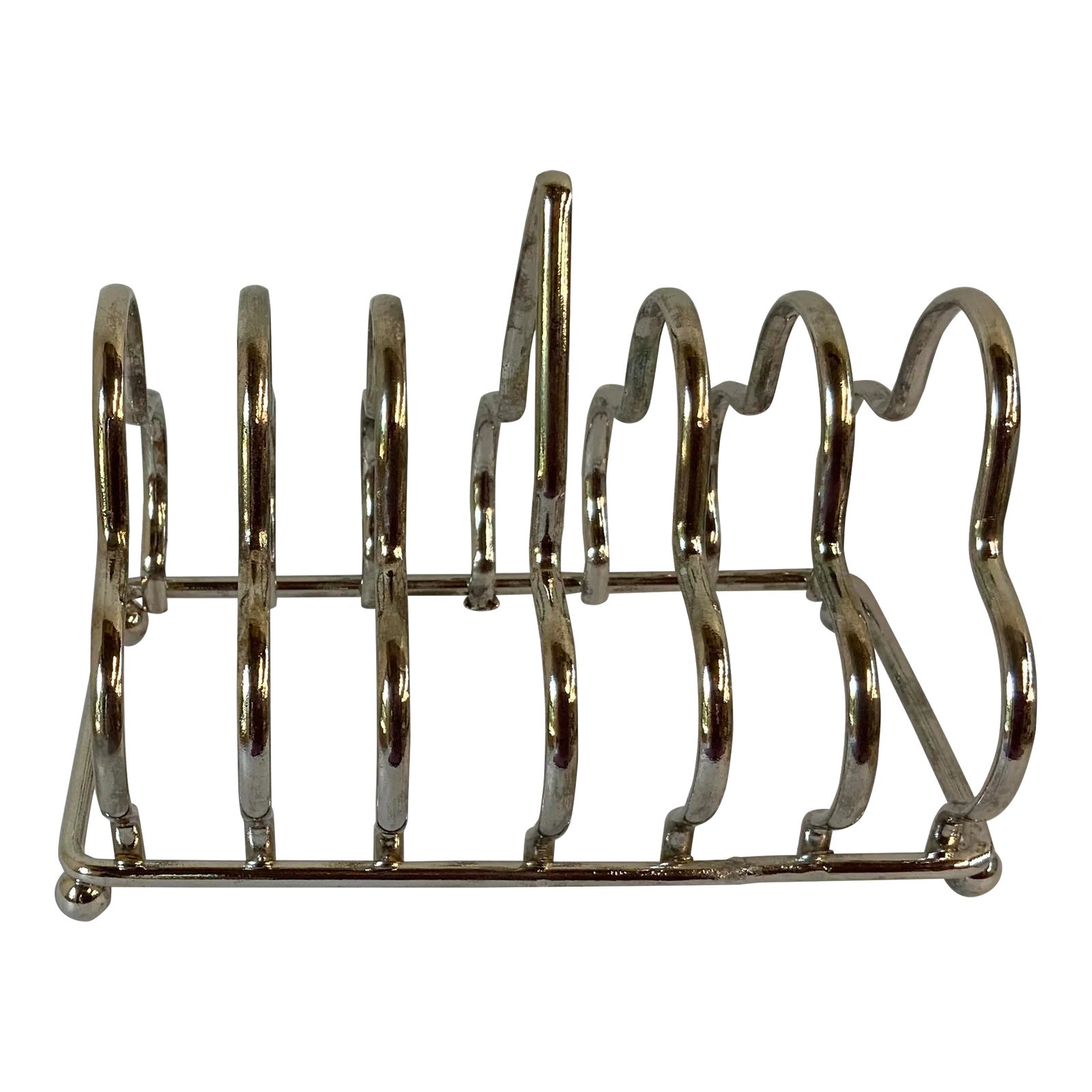 Vintage English Silverplate Toast Rack | Chairish