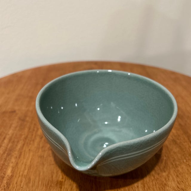 Early 21st Century Korean Style Celadon Porcelain Crane Bird Cloud ...